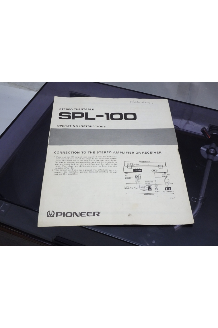 Pioneer SPL-100 Belt Driven Turntable – Classic HiFi.com.au